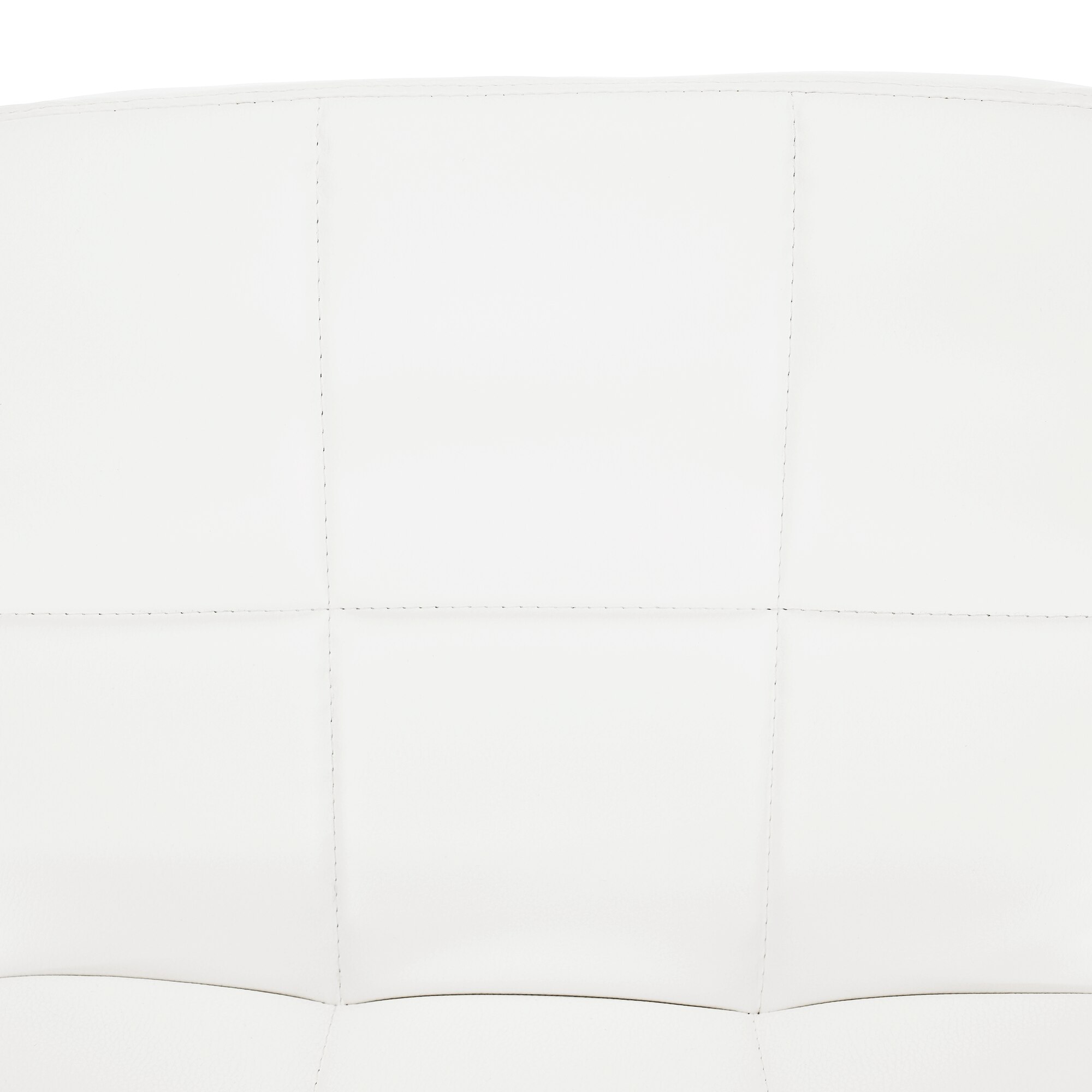 Scaun bar piele ecologica alba picior crom Leora 52x55x100 cm - eMAG.ro