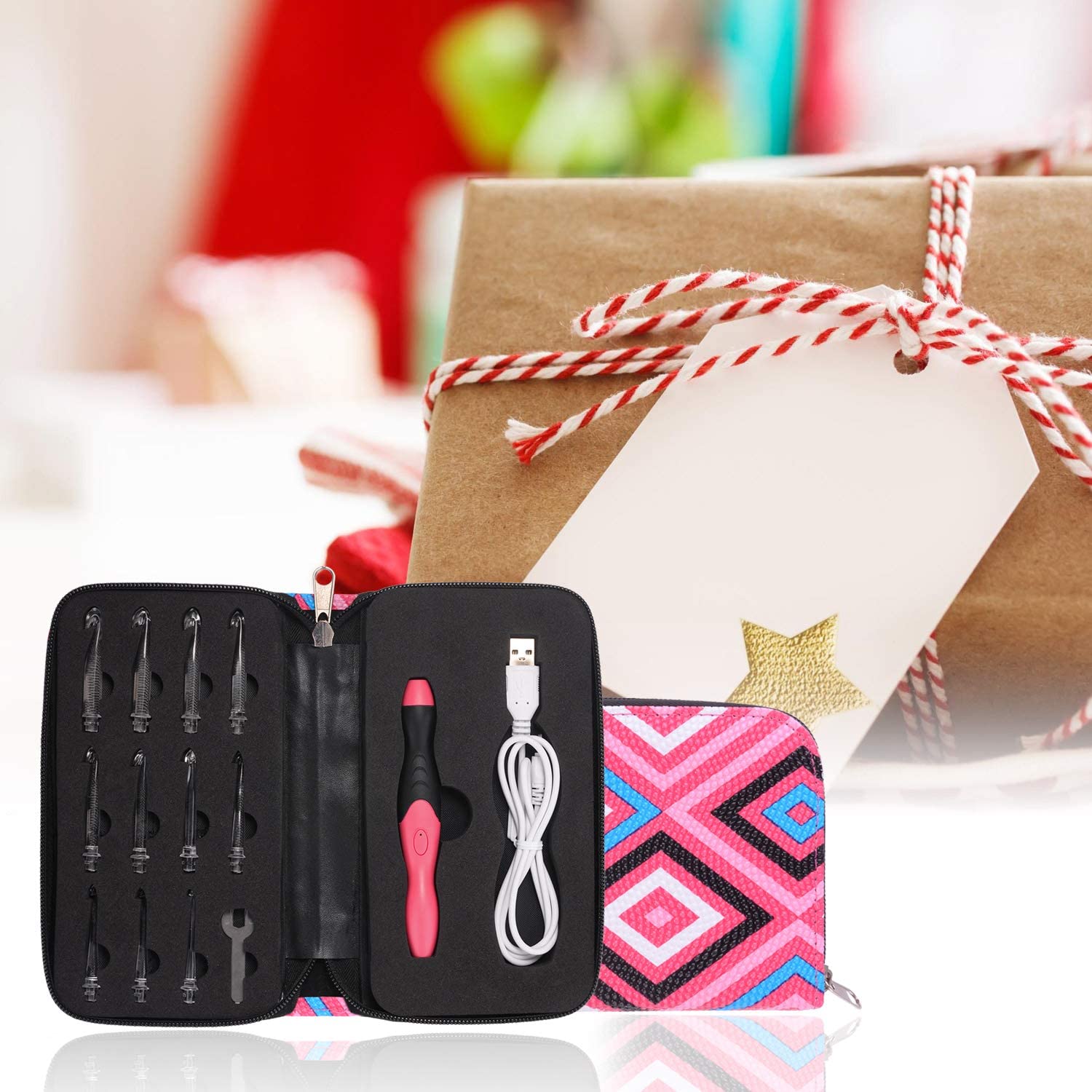 Set Croseta Led 9 capete marimi diferite, interschimbabile, geanta ...