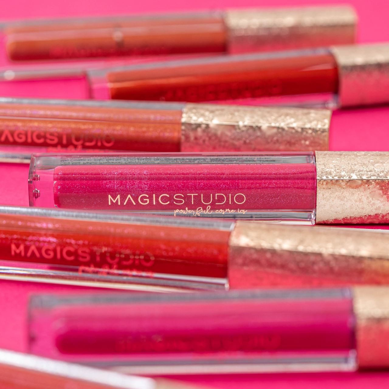 Set 24 bucati Ruj de buze lichid cu sclipici, Magic Studio 60725, 3 ml ...