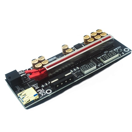 Placa Riser Card 018 Pro Mining 12 capacitori PCI-E Express 1X-16X ...