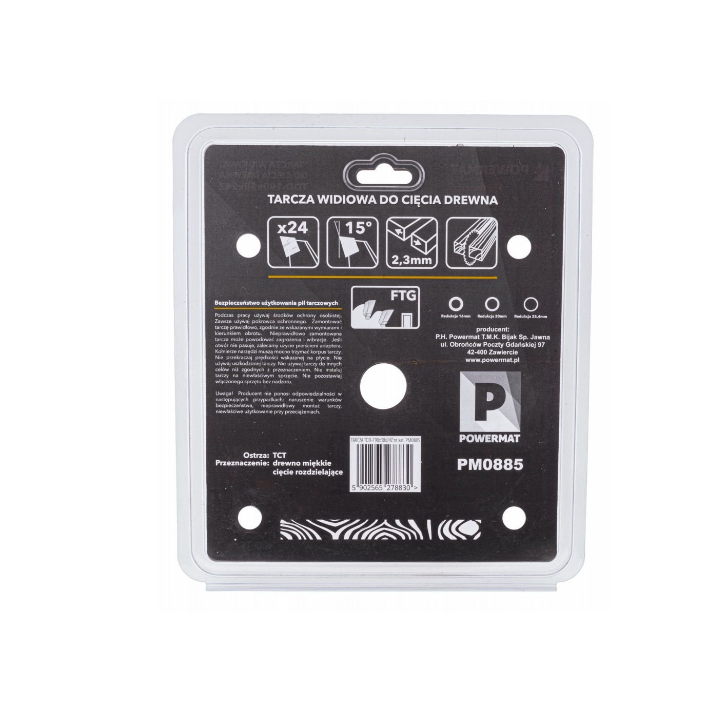 Disc circular TDD 190 x 30 mm, 24 dinti, Powermat PM0885 - eMAG.ro
