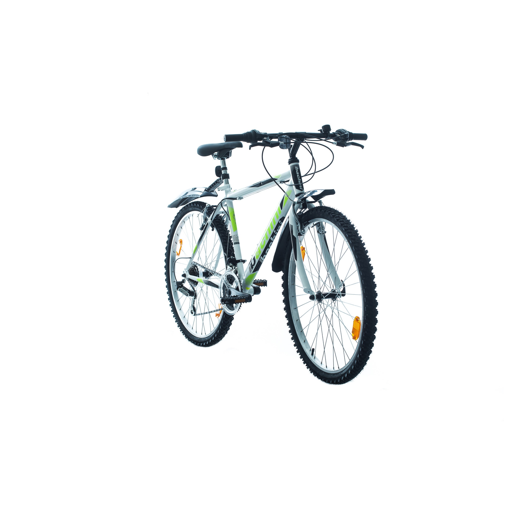 Планински велосипед Bachini, PRO 26", Бял/Зелен - eMAG.bg