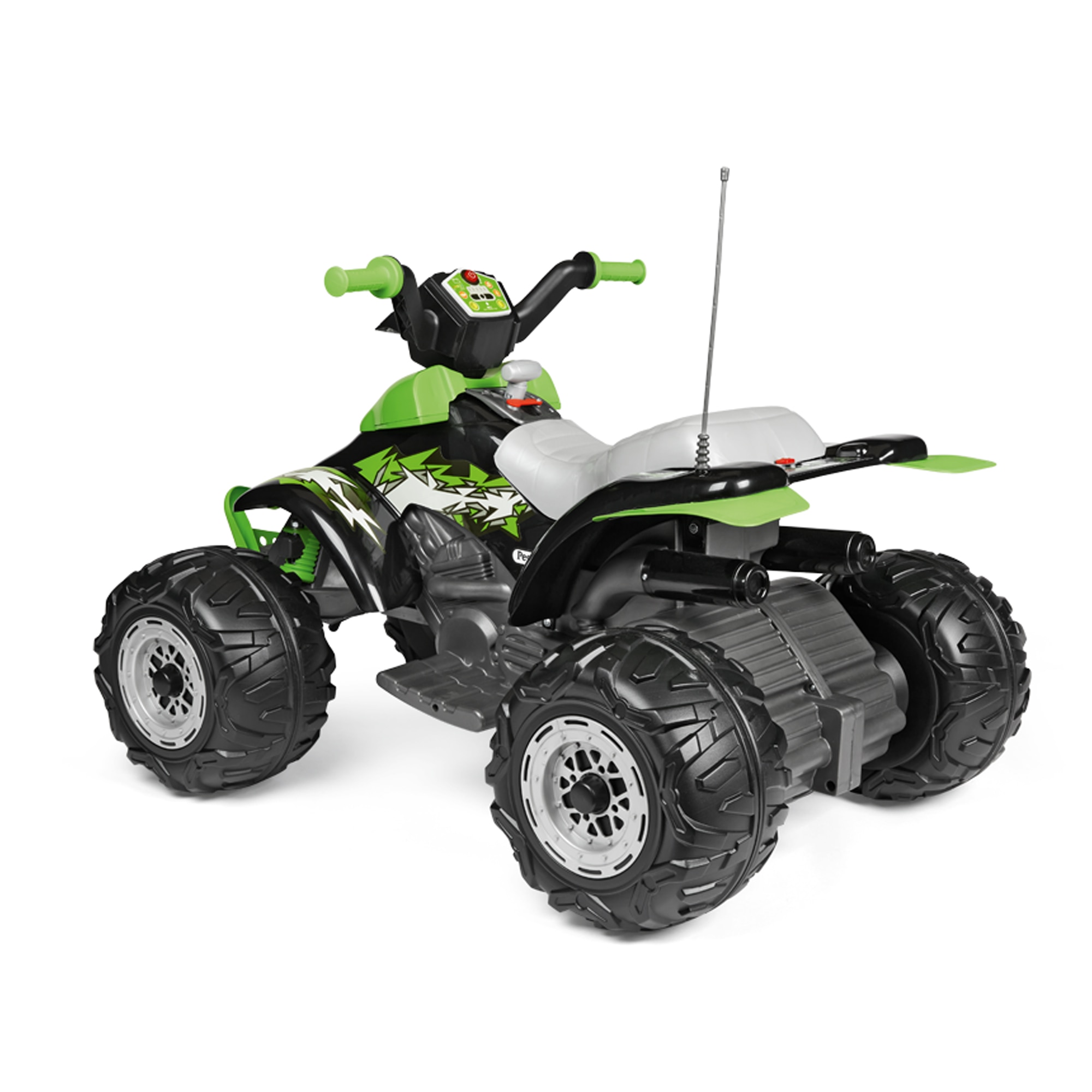 ATV, Peg Perego, Corral T-Rex, 330W, 12V, 3 ani +, Verde/ Negru - eMAG.ro