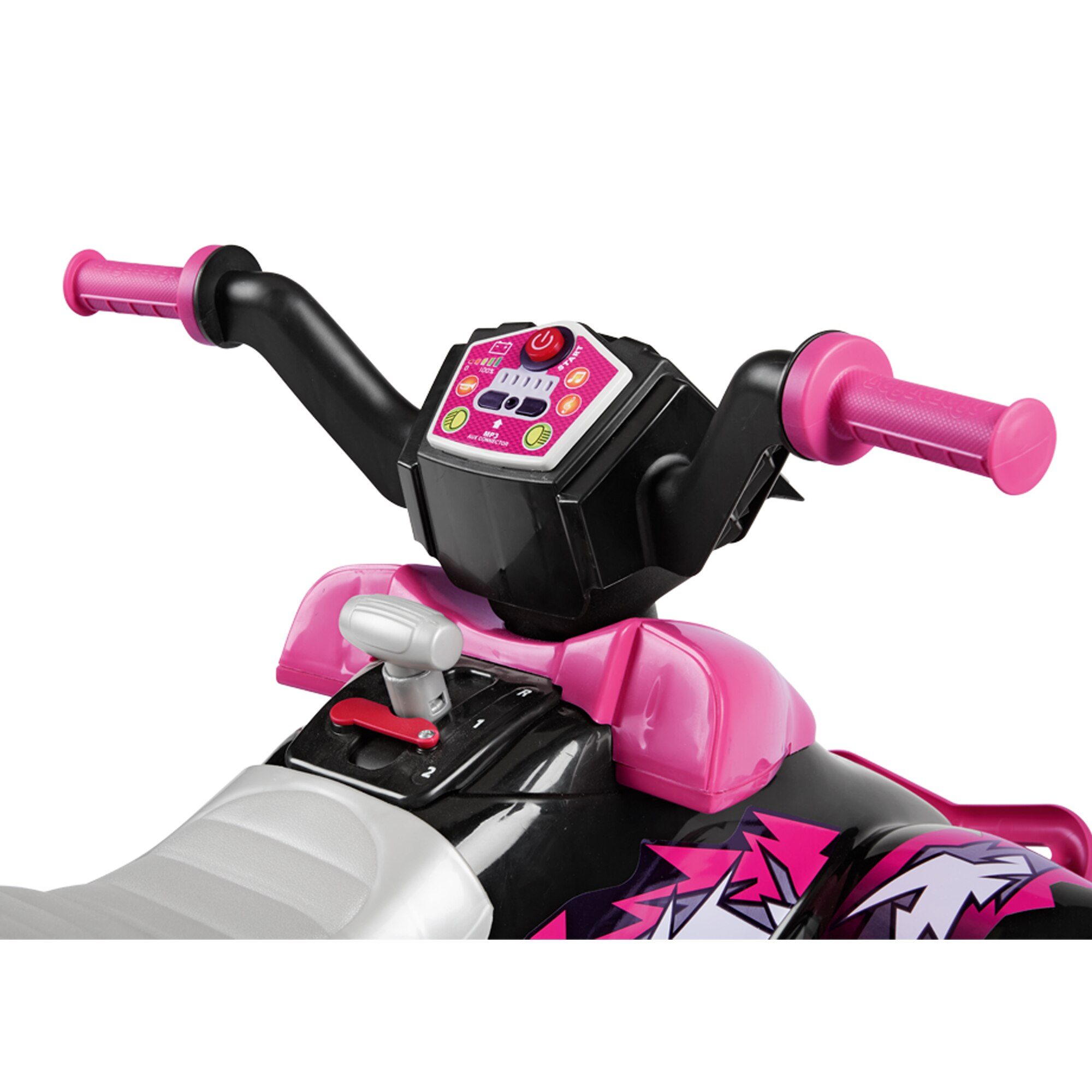 ATV, Peg Perego, Corral T-Rex, 330W, 12V, 3 ani +, Roz / Negru - eMAG.ro