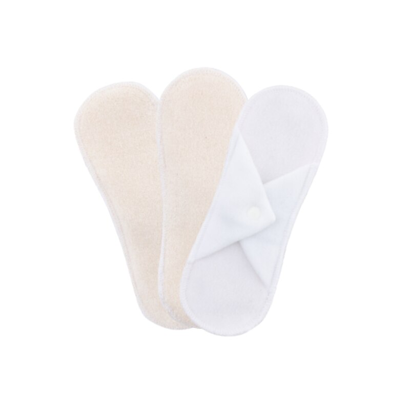 Set 3 absorbante reutilizabile, Bamboolik, Bumbac, 99198, Zi - eMAG.ro