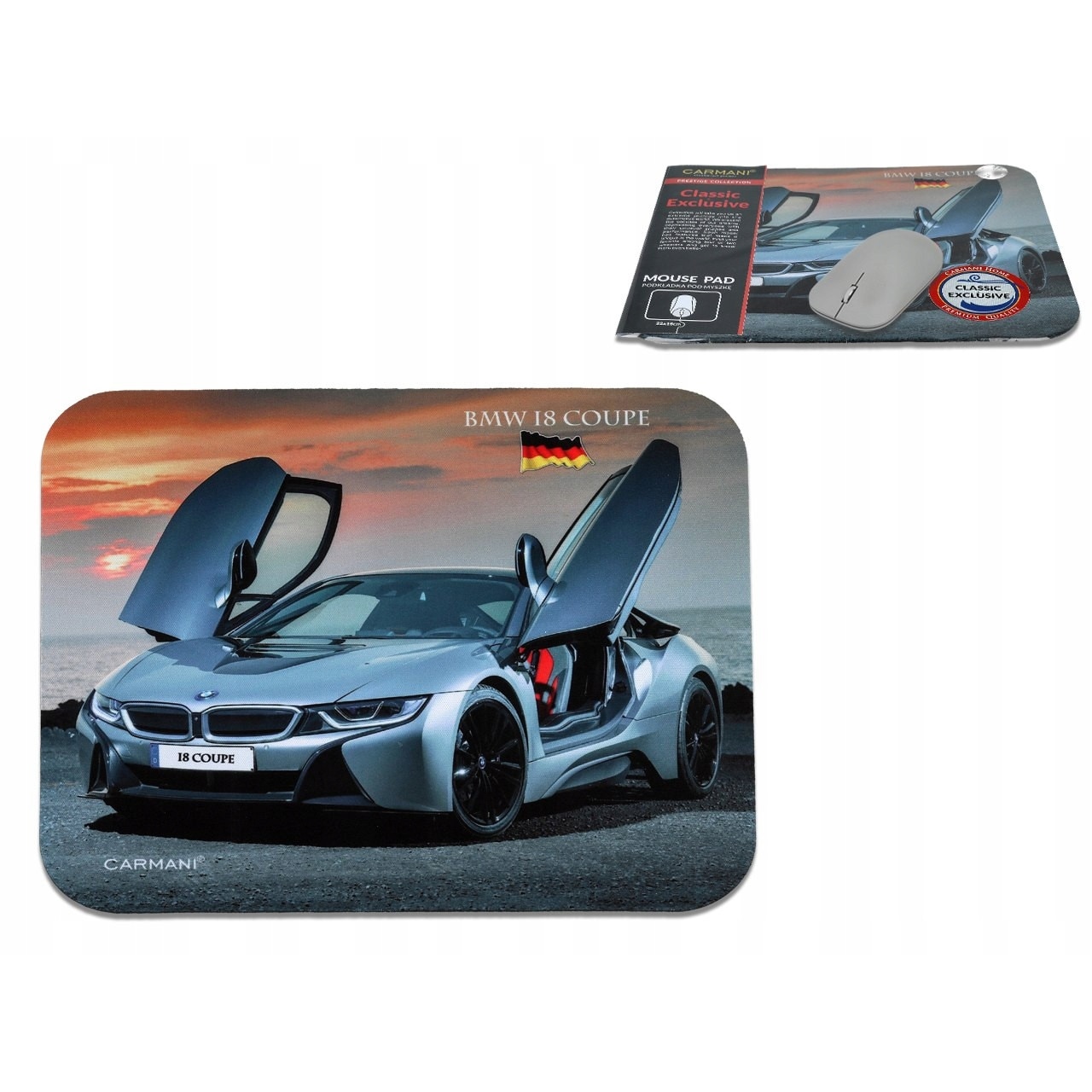 Mousepad BMW I8 Coupe 2018, Carmani, 18x22 cm, Multicolor - eMAG.ro