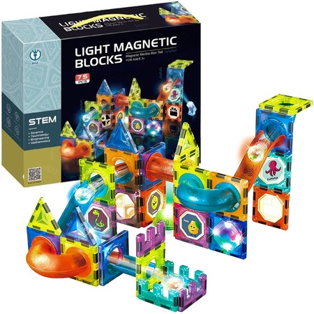 Set Piese Magnetice de Construit Educational si Creativ pentru Copii ...