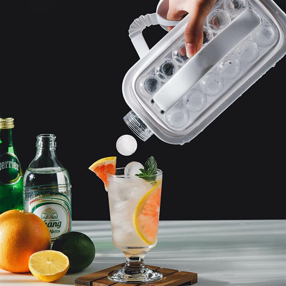 Recipient pentru gheata 2 in 1, Ebuy, 1400 ml, Transparent - eMAG.ro
