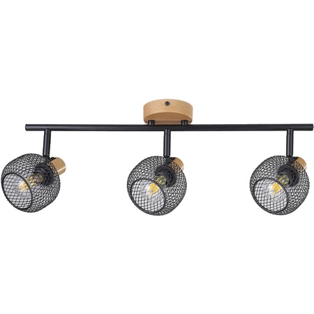 Lustra Rabalux Grendel 3129, 3xE14, 3xMax 40W, IP20, 53cm, Metal, Negru ...