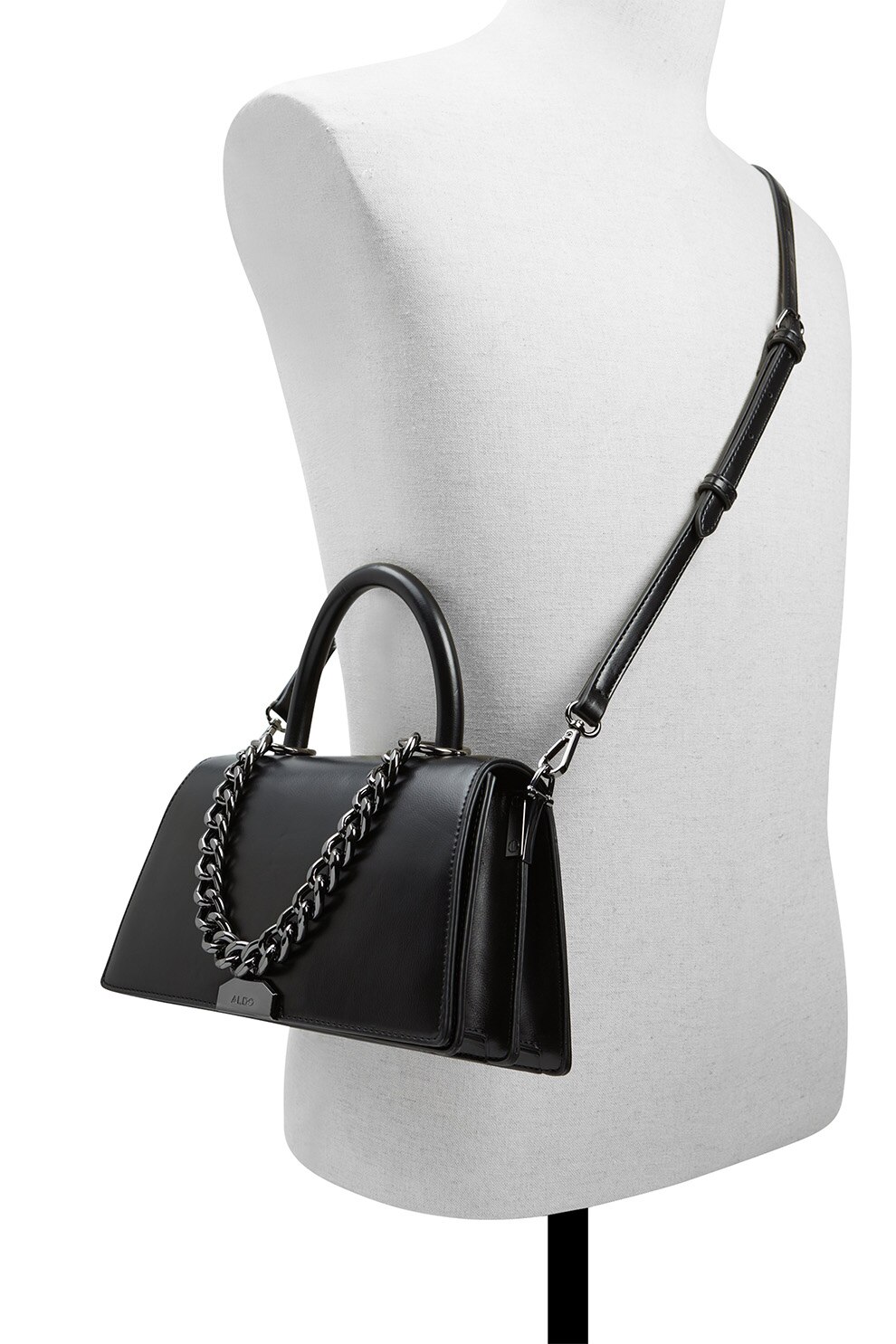 Aldo, Geanta cu bareta din lant Aveda, Negru - eMAG.ro