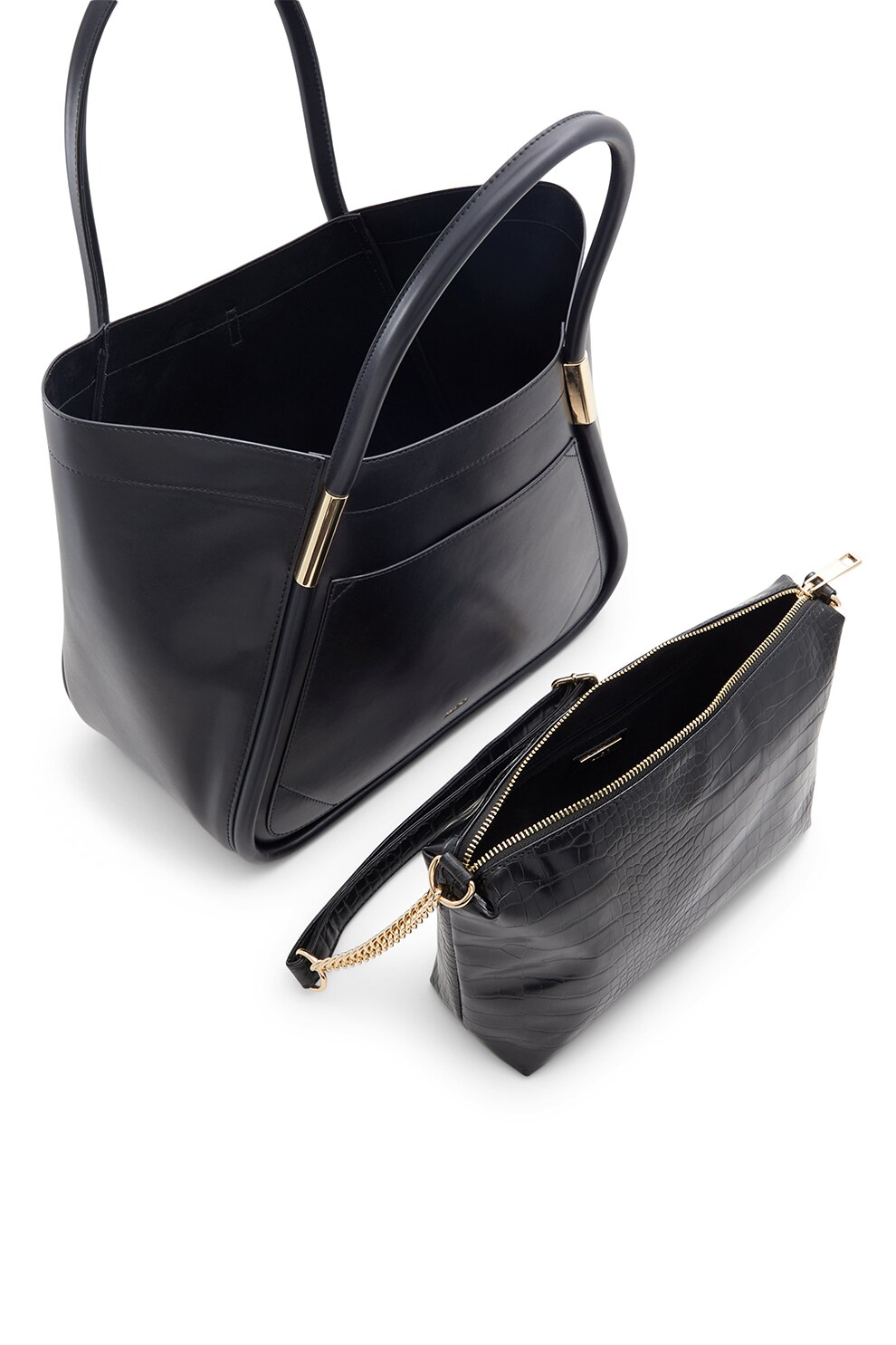 Aldo, Set de geanta crossbody si geanta shopper uni Dowrie, Negru - eMAG.ro