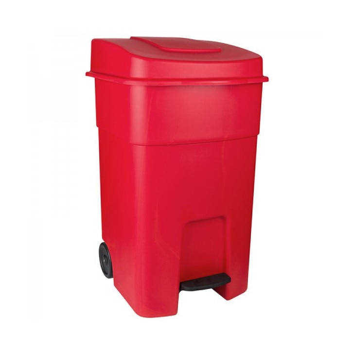 Pubela de gunoi DacEnergy© din plastic, cu pedala si capac, 72 x 49 x ...