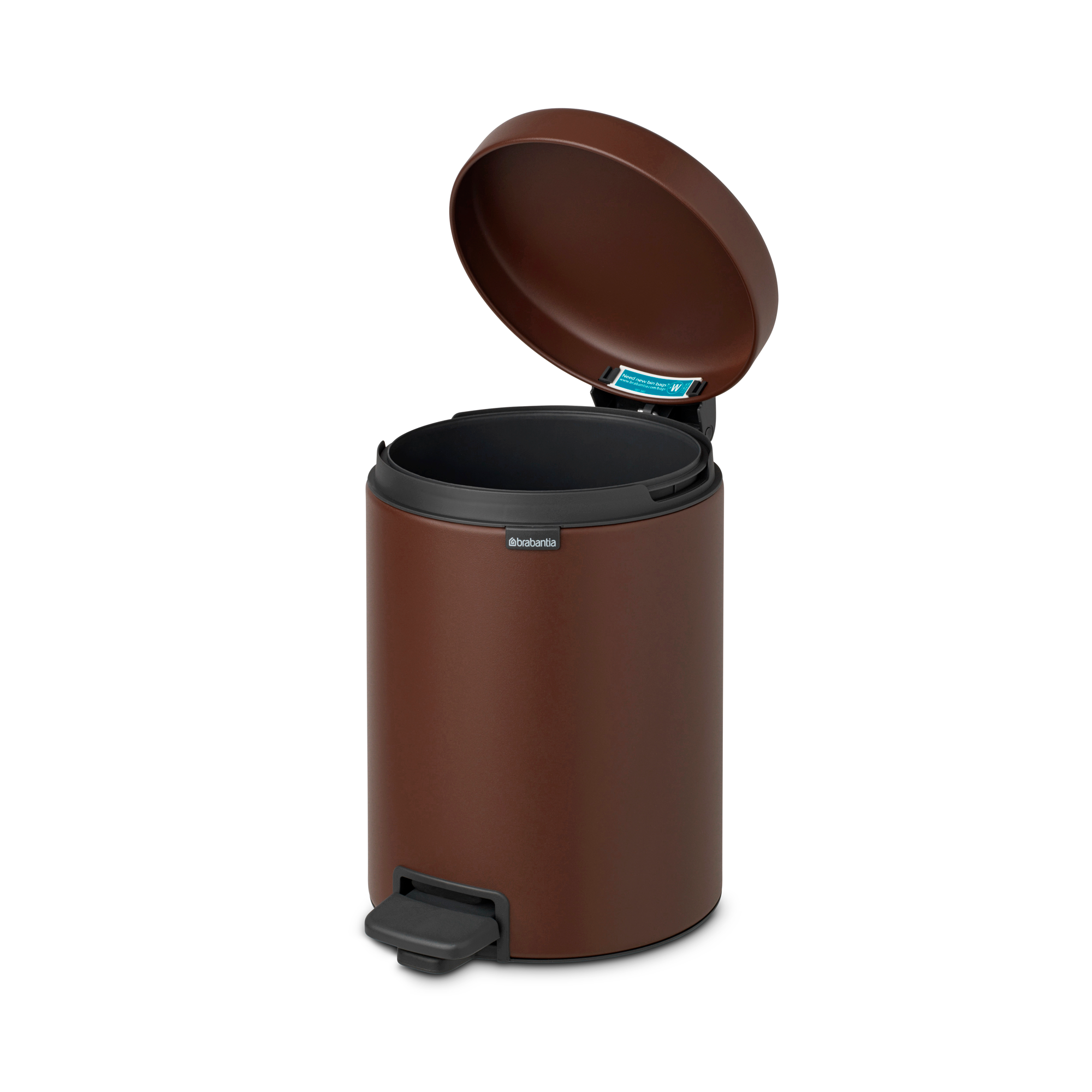 Cos gunoi inox 5l cu pedala new icon mineral cossy brown-208546 - eMAG.ro