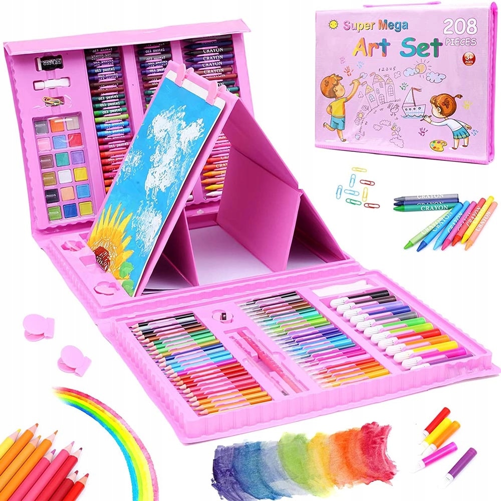 Set valiza pictura, 208 elemente, 3 ani+, Multicolor - eMAG.ro