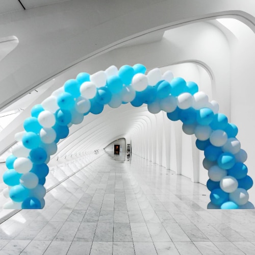 Kit arcada rotunda, albastru si alb 80 buc, 3 metri - eMAG.ro