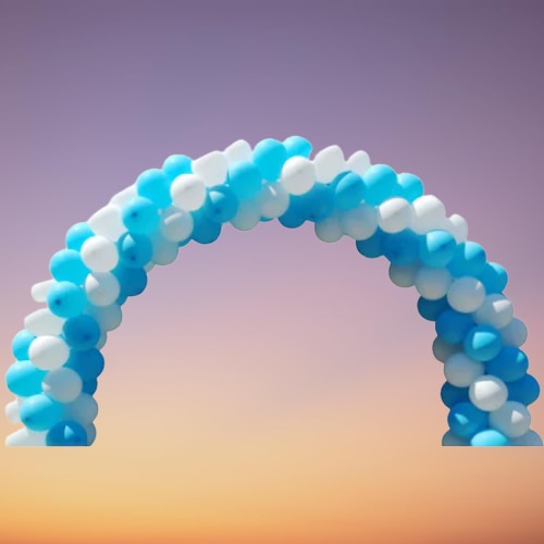 Kit arcada rotunda, albastru si alb 80 buc, 3 metri - eMAG.ro