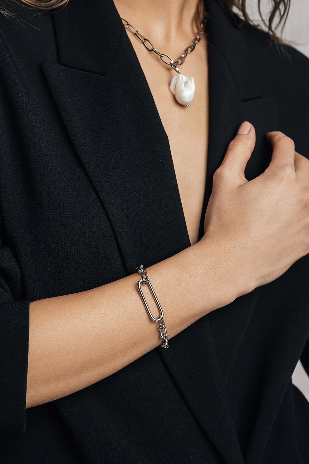 Isabella Ford, Гривна от неръждаема стомана, Сребрист - eMAG.bg