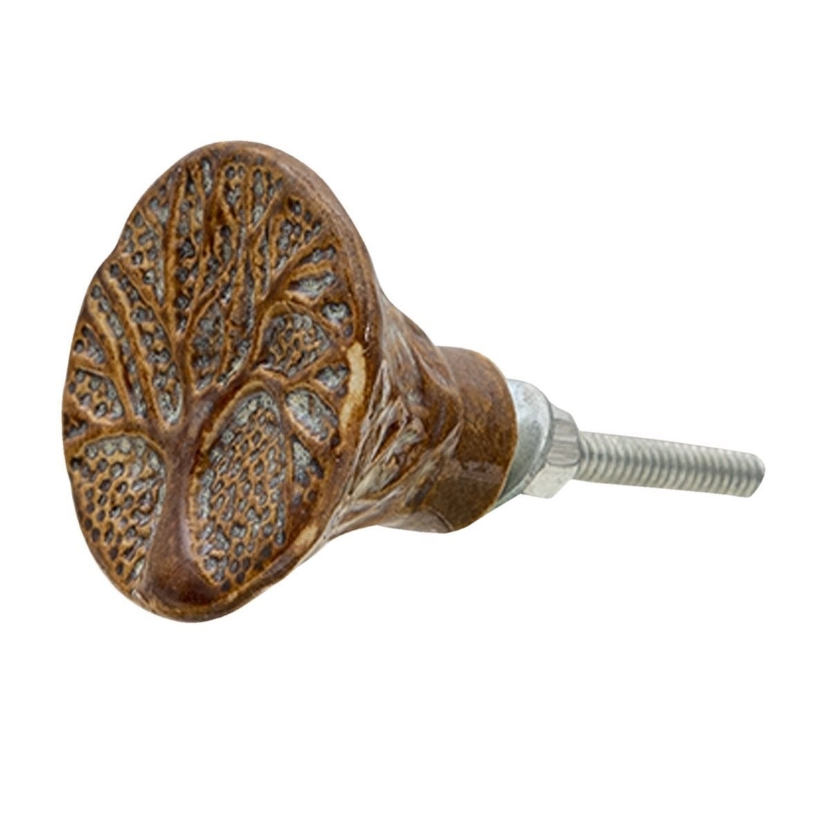 Set 4 butoni mobilier din ceramica maro 4x4 cm - eMAG.ro