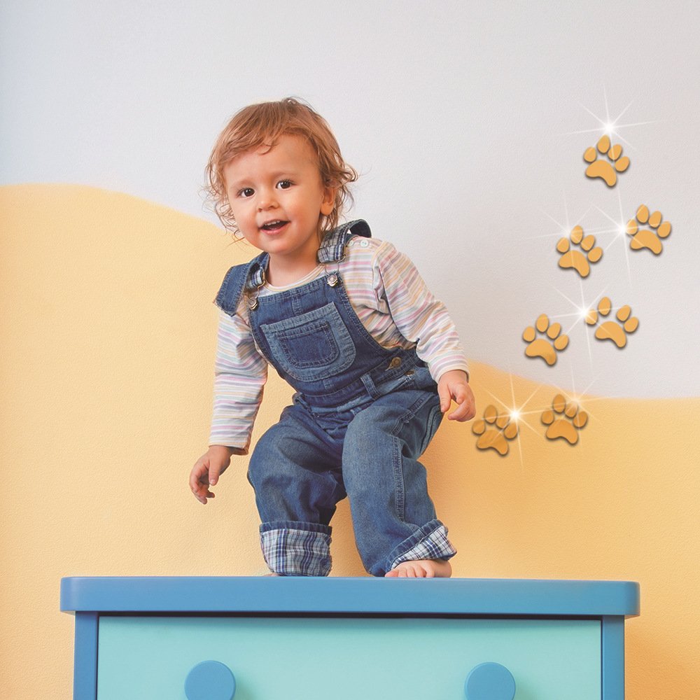 Set 7 Labute de catel din oglinda acrilica, 54x79 cm, culoare auriu ...