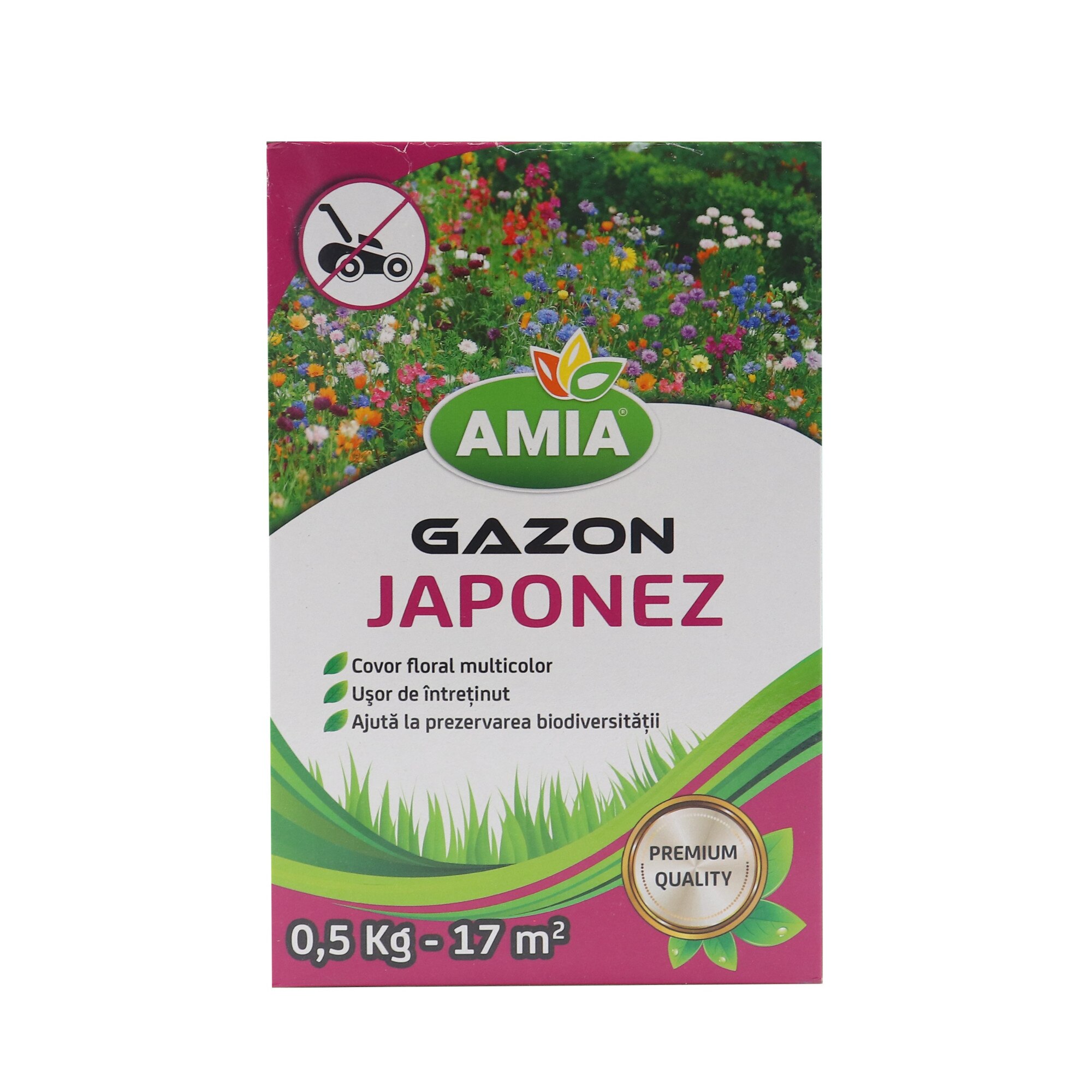 Seminte gazon japonez Amia, cu mix de flori multicolore, 0.5 kg - eMAG.ro