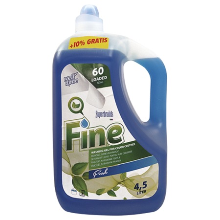 Detergent gel de haine Well Done Fine Fresh 4,5l, 60 spalari - eMAG.ro