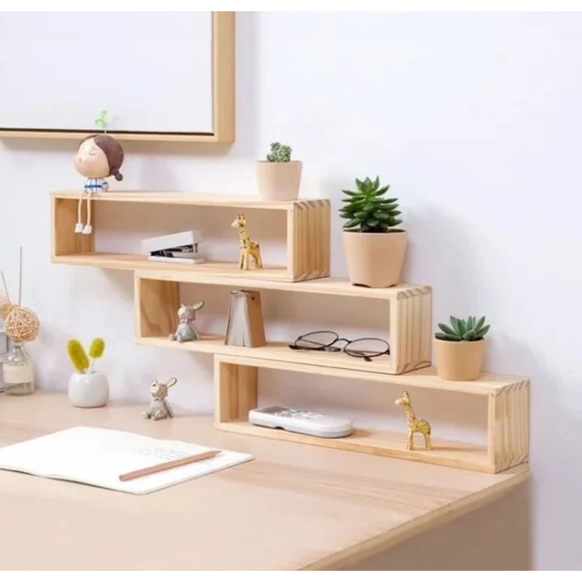 Raft de perete modular, Edmonton, 50x14x9.4 cm, natur - eMAG.ro