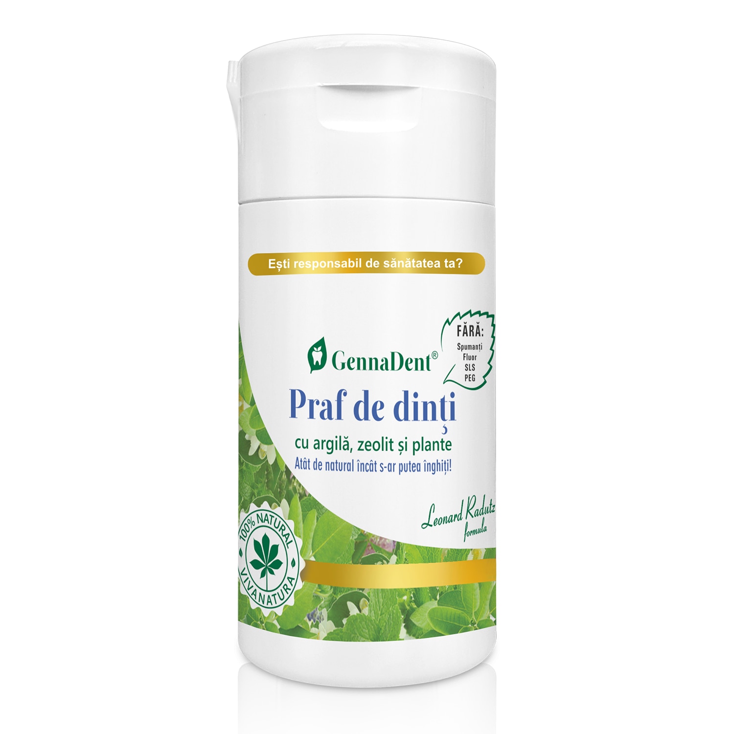 Praf de dinti pentru albire 100% natural cu argila, plante si zeolit ...
