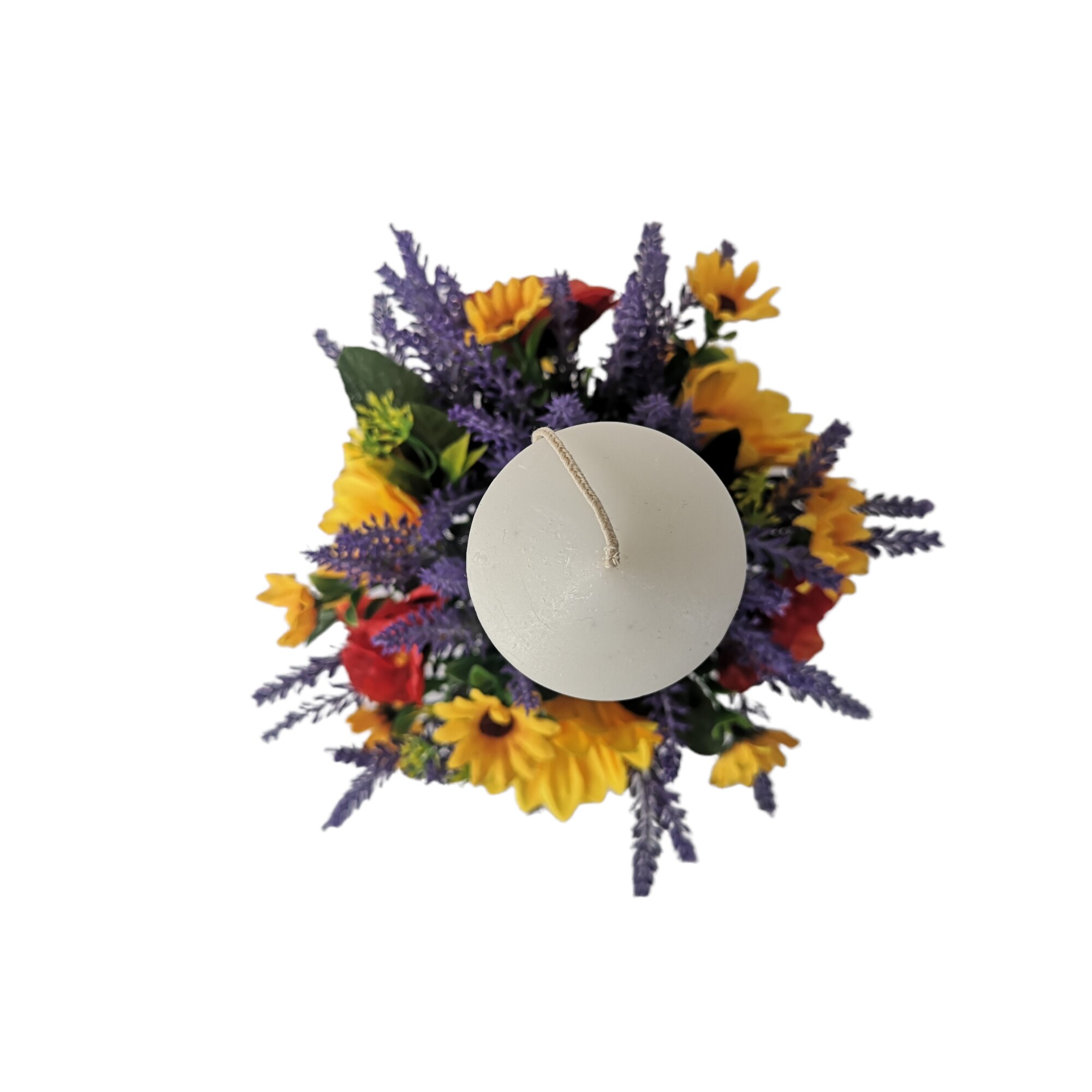 Lumanare botez, Dady, cu motive traditionale, din flori artificiale de ...