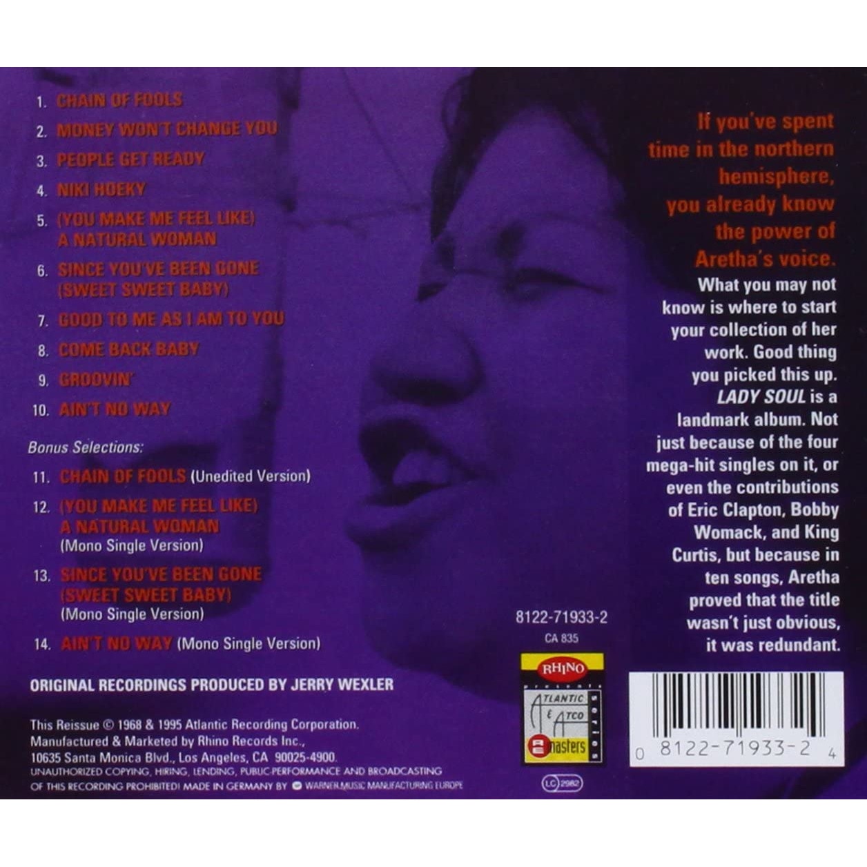 Aretha Franklin - Lady Soul - CD - eMAG.bg