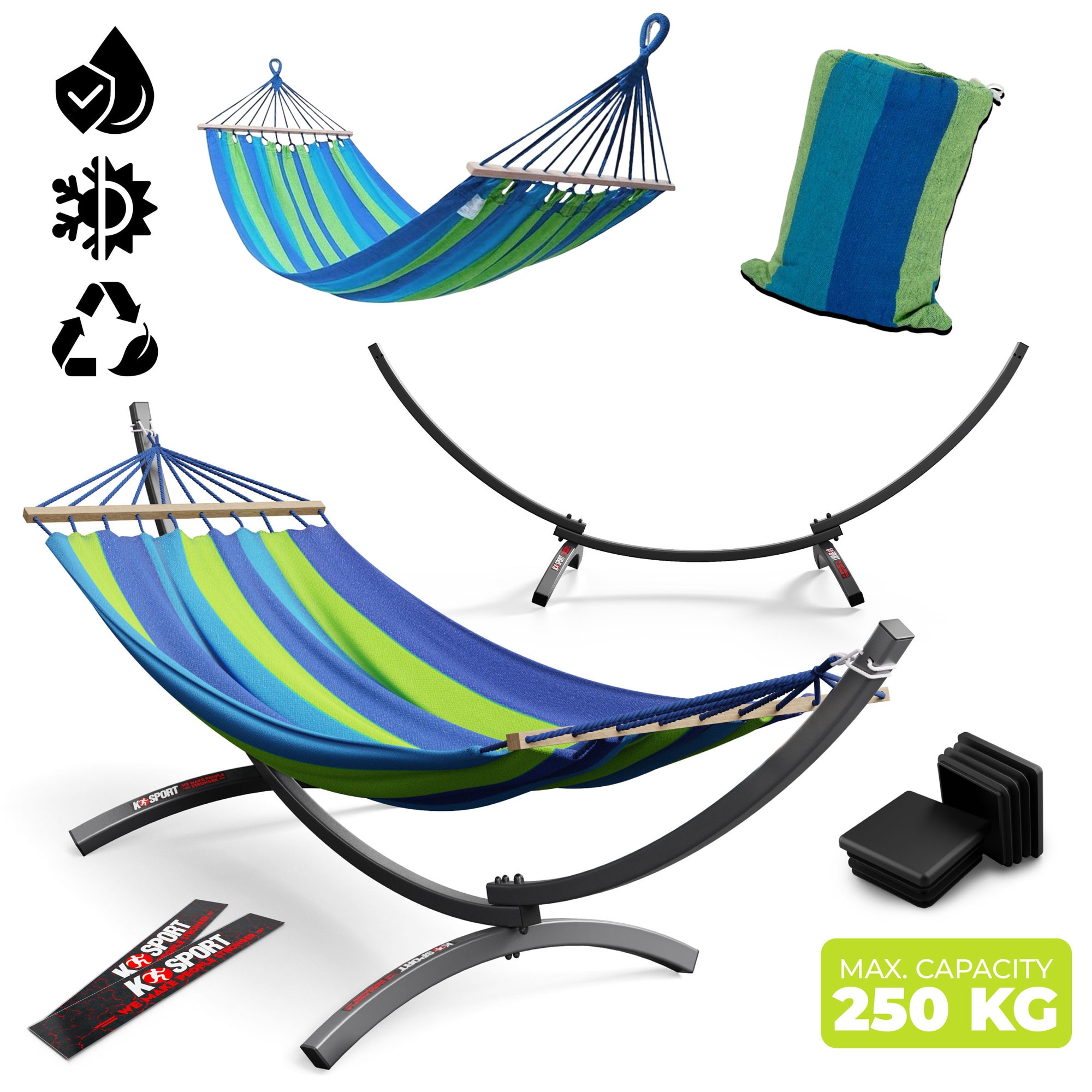 Hamac Cu Suport, K-SPORT, KSOZ017, Vopsit Electrostatic, Rezistent La ...