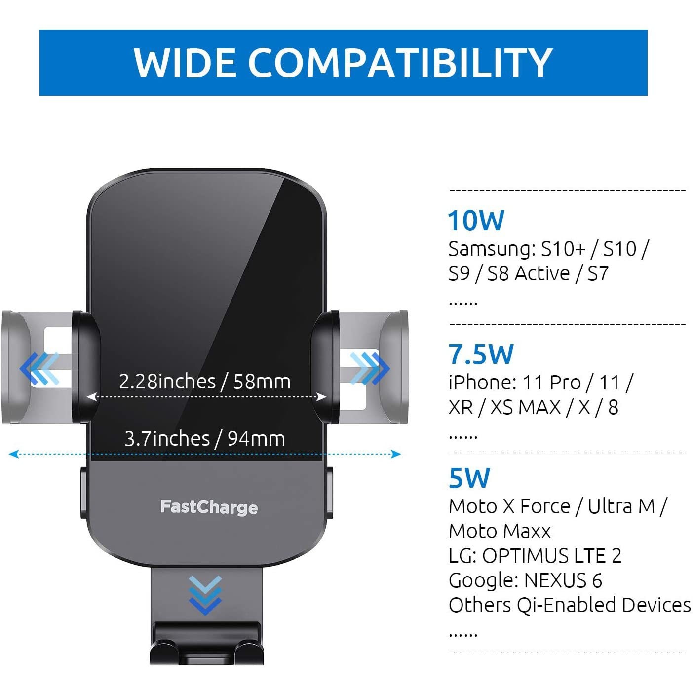 Incarcator auto wireless Oricean, 15 W, Negru - eMAG.ro