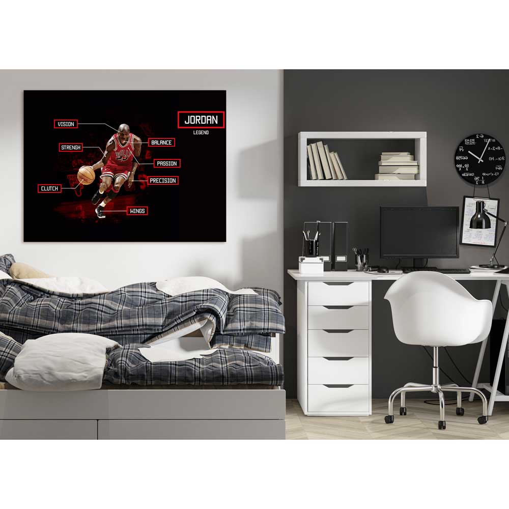 Tablou, Michael Jordan Poster 15, Fara rama, Multicolor, 90 x 65 cm ...