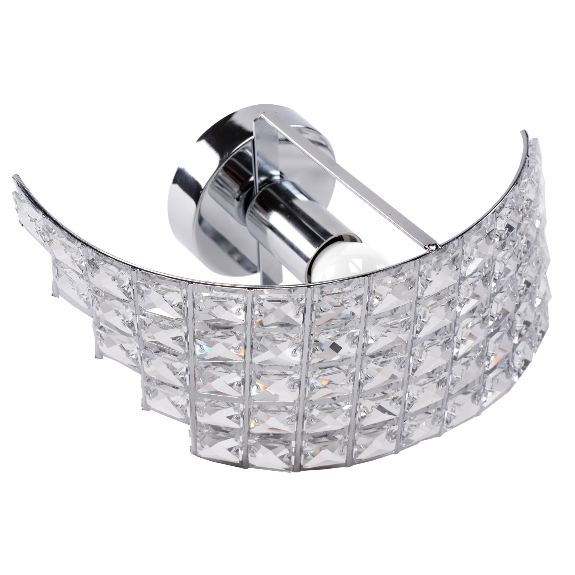 Aplica Perete Cristal 1 Sursa E27 60W Metal 330x130 mm - eMAG.ro