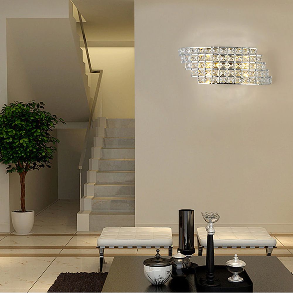 Aplica Perete Cristal 1 Sursa E27 60W Metal 330x130 mm - eMAG.ro