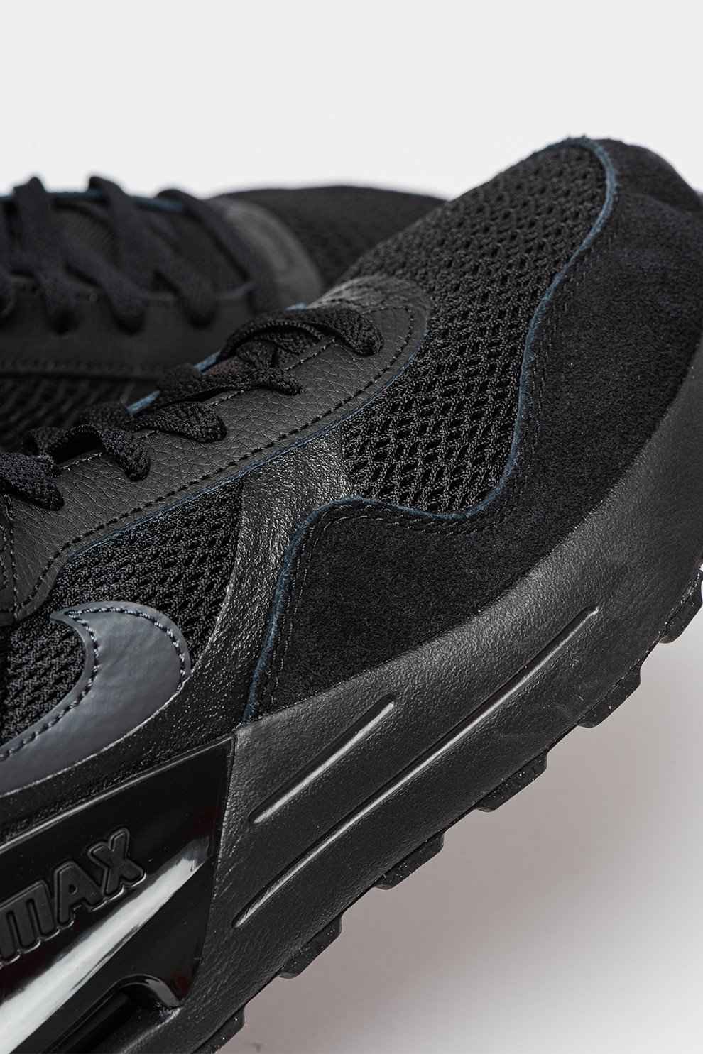 Nike, Pantofi sport cu detalii de piele intoarsa Air Max SYSTM, Negru ...