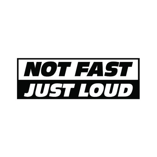 Sticker decorativ auto, Not fast just loud, 18x6 cm, negru - eMAG.ro