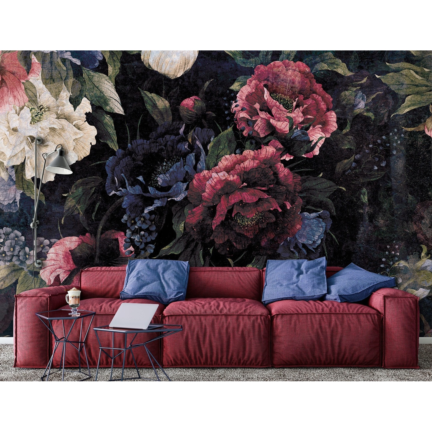 Fototapet Bujori Efect 3D Flori Floral Design 368x254 cm, Modern Vlies ...