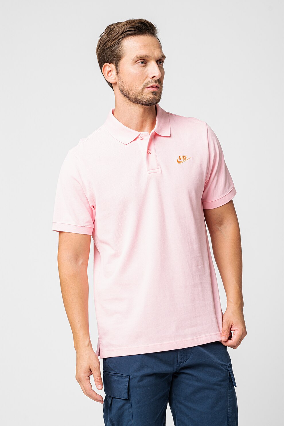 Nike, Tricou polo de bumbac pique Matchup, Roz, XL - eMAG.ro