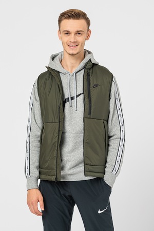 Nike, Ватиран елек Therma Fit Legacy, Тъмнозелен, M - eMAG.bg