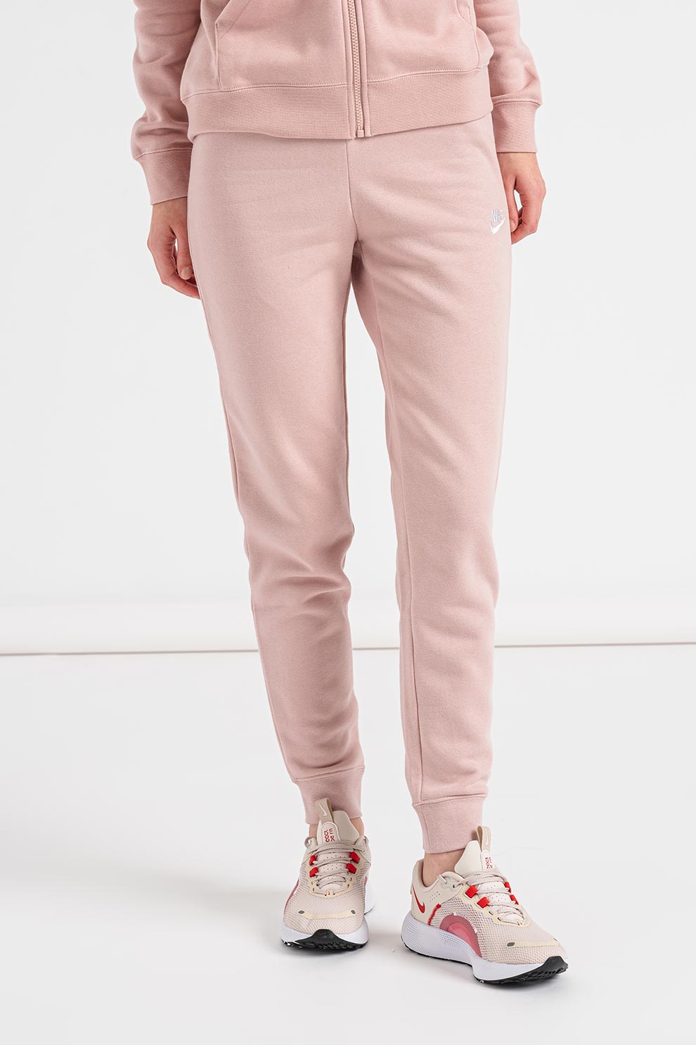 Nike, Pantaloni sport cu logo Club, Roz prafuit, L - eMAG.ro