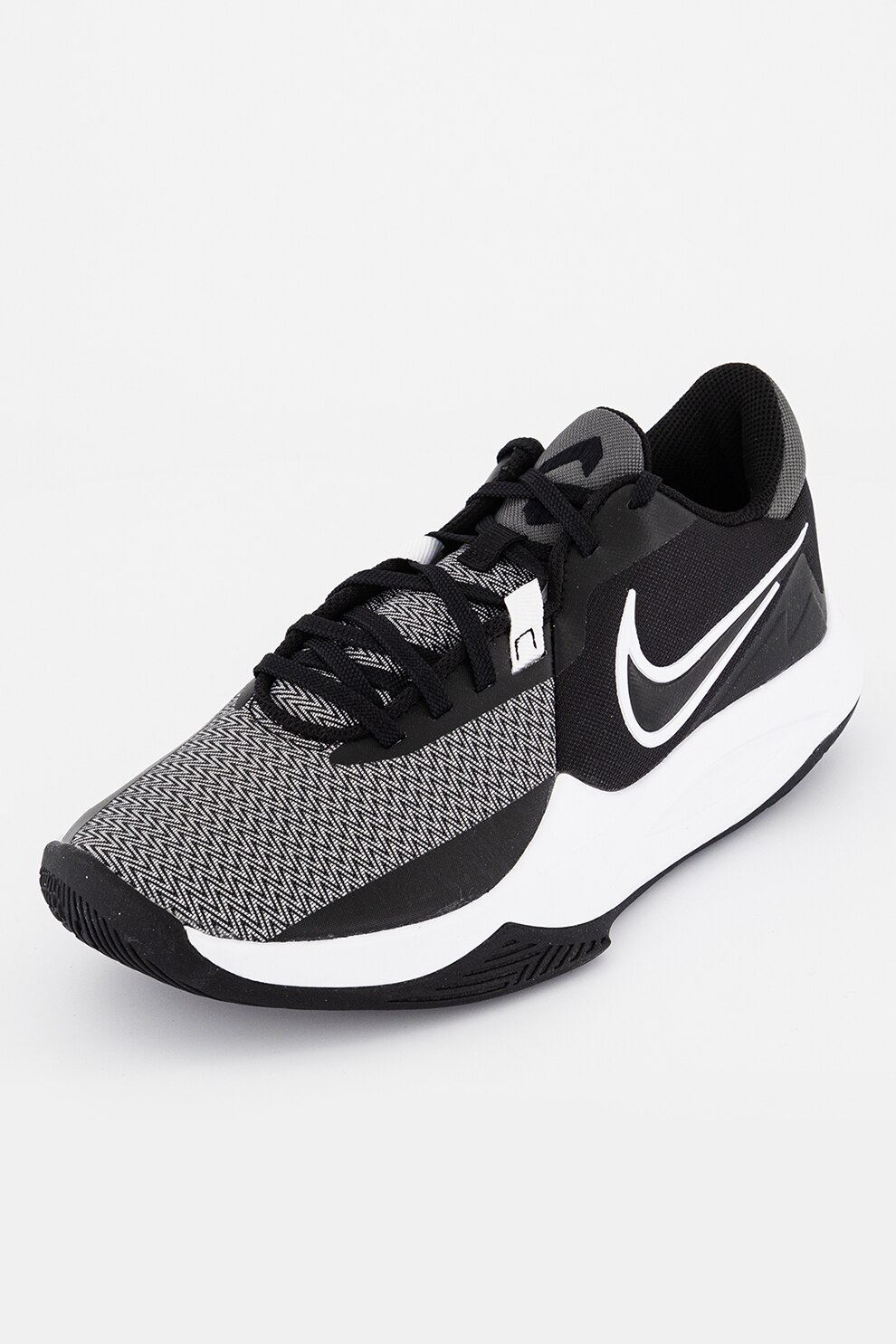Nike, Pantofi low-cut, pentru baschet Precision VI, Negru, Alb, 8 - eMAG.ro
