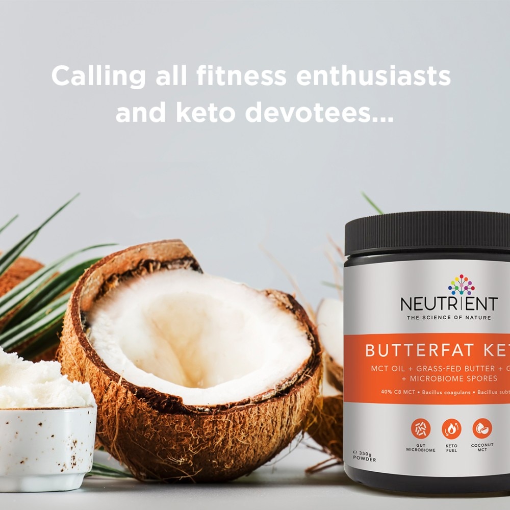 Butterfat Keto MCT Powder, Neutrient, pentru post intermitent si ...