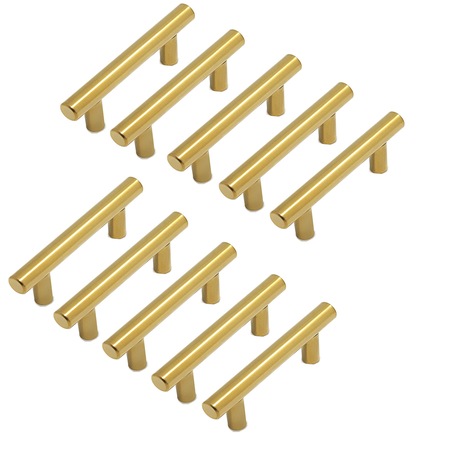 Set 10 manere mobila, Inox, 15cm, Auriu - eMAG.ro