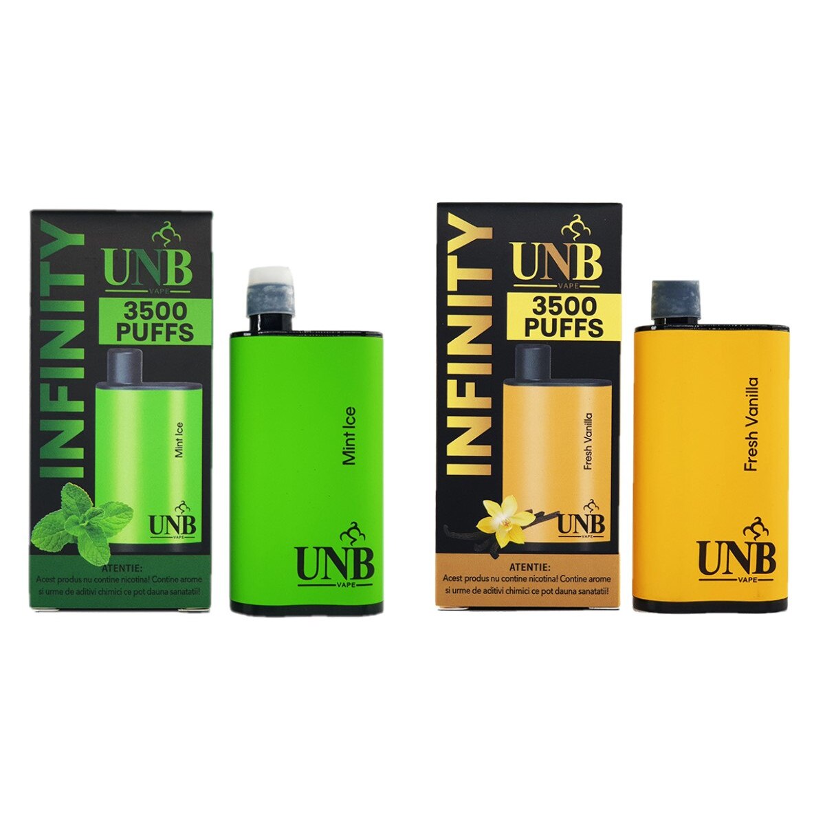 Set 2 Tigari electronice UNB INFINITY de unica folosinta, 3500+ puff ...