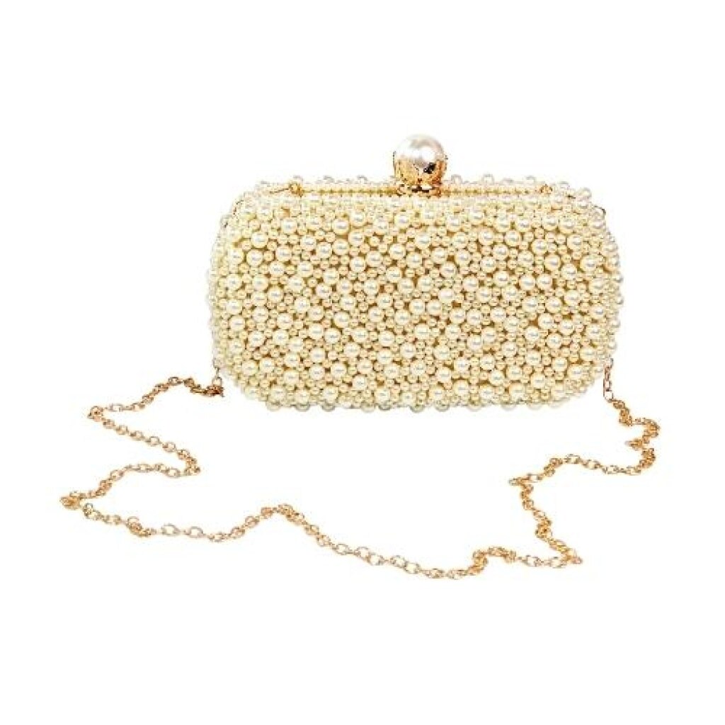 Poseta clutch aurie cu perlute - eMAG.ro