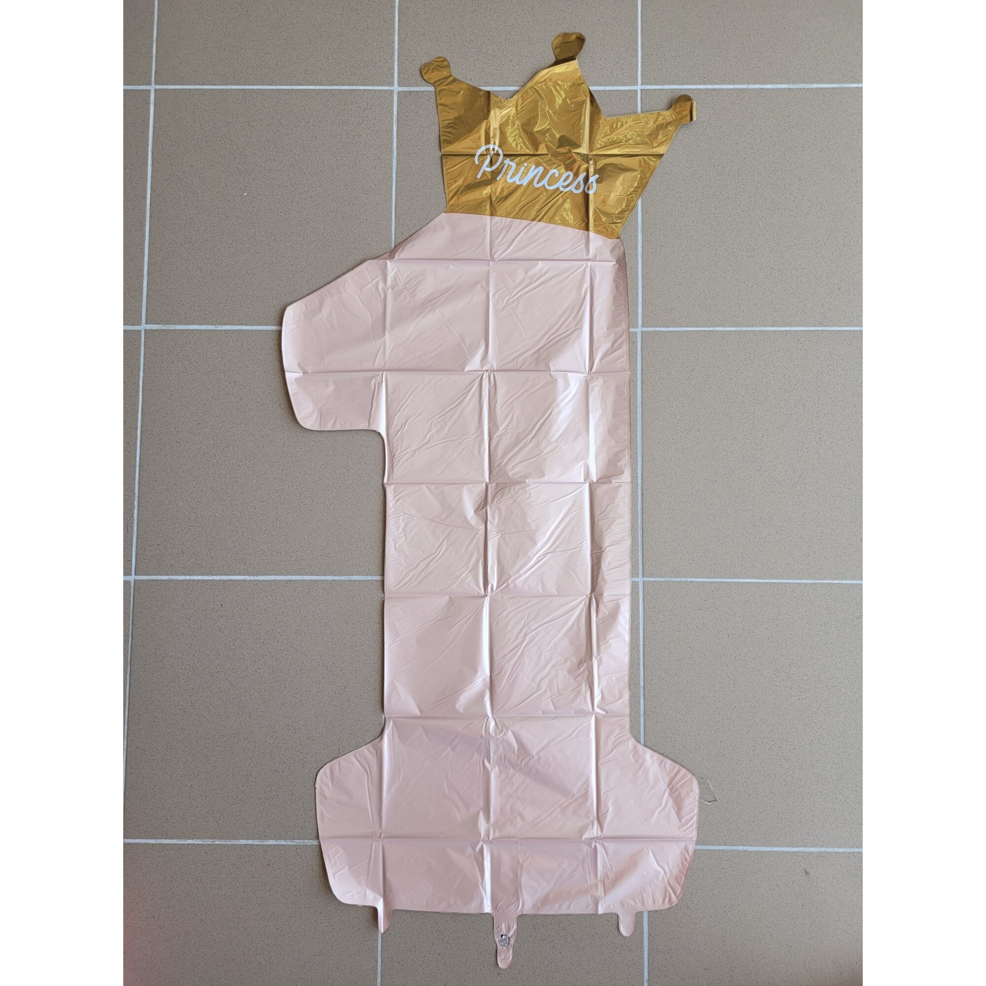 Balon folie cifra 1 roz pal cu coroana si Princess 117 cm - eMAG.ro