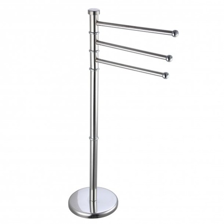 Suport pentru prosoape cu 3 brate mobile, metal cromat - eMAG.ro