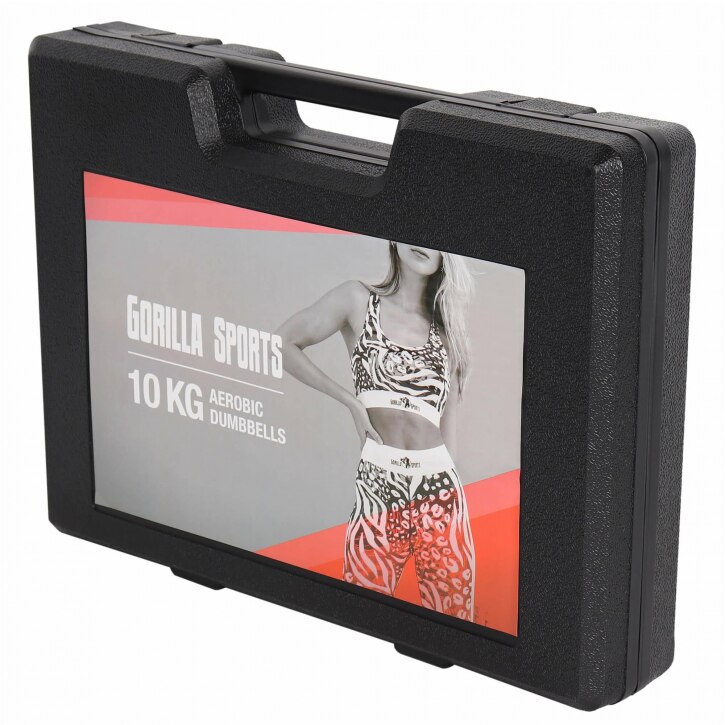 Set de gantere fixe pentru Aerobic, Gorilla Sports, Multicolor, 10 KG ...