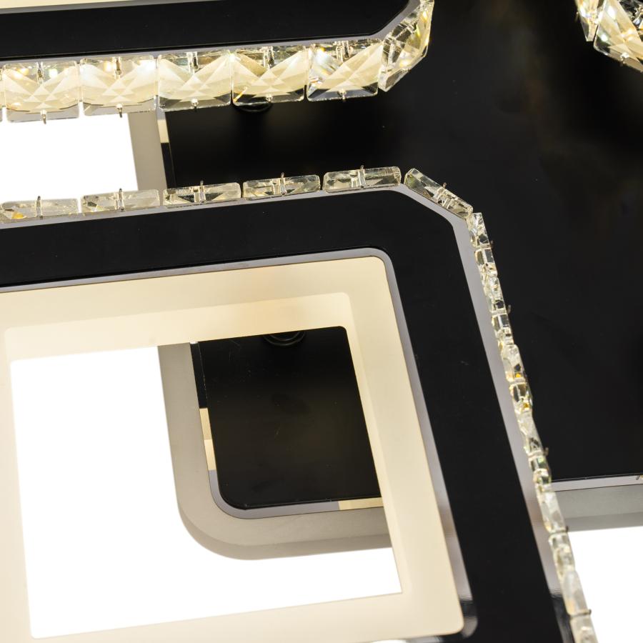 Lustra Led cristal cu Telecomanda, 150W, Negru, Dimabila, RGB - eMAG.ro