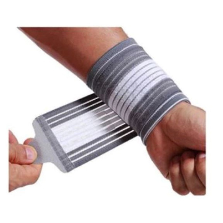 Suport elastic pentru incheietura mainii, gri, ajustabil - eMAG.ro